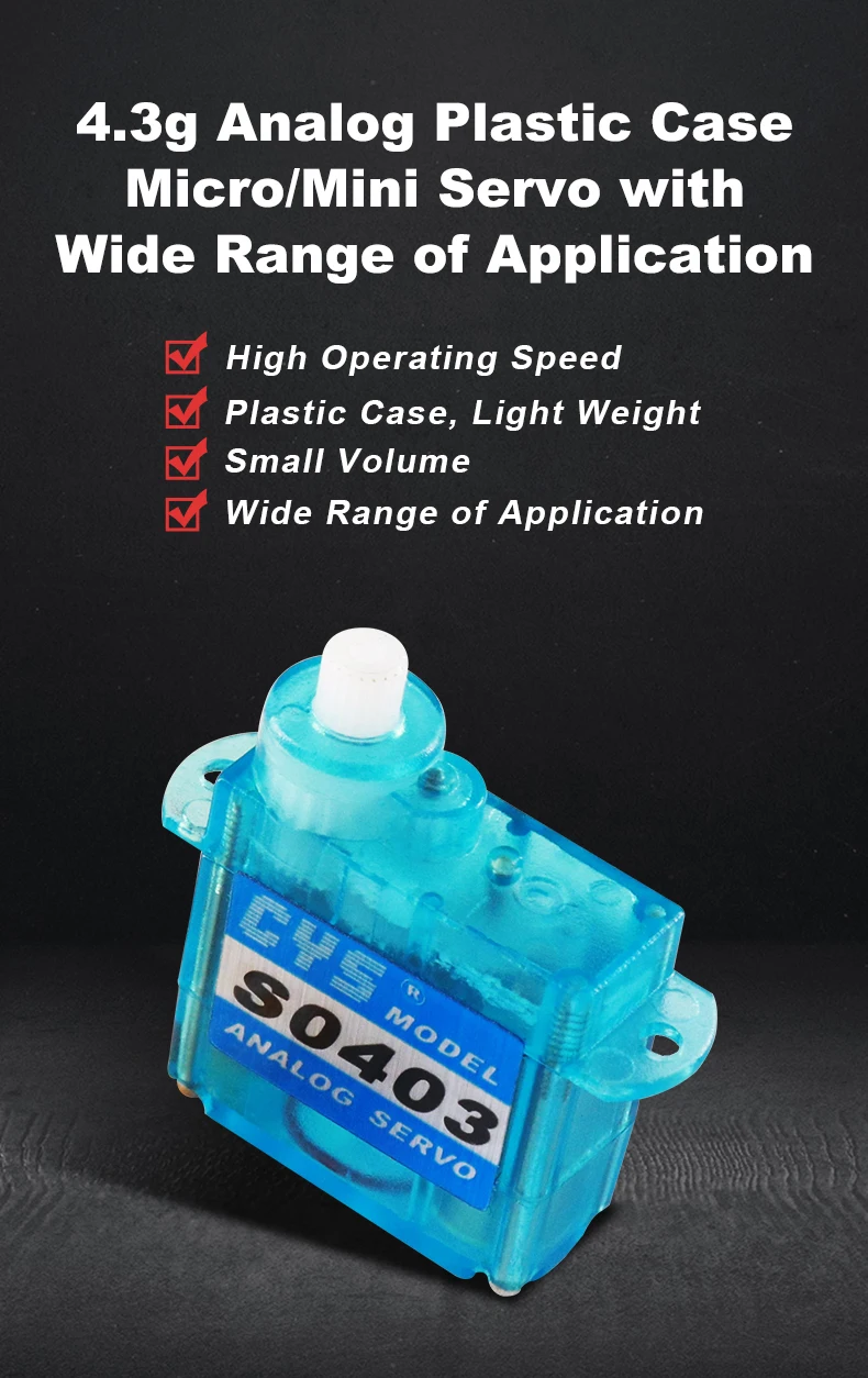 4.3g Analog Micro Mini Servo With Plastic Gear Coreless Motor For Rc ...