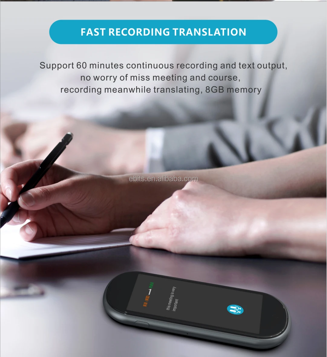 Multilingual Support Voice Translator Device - Portable & Accurate
