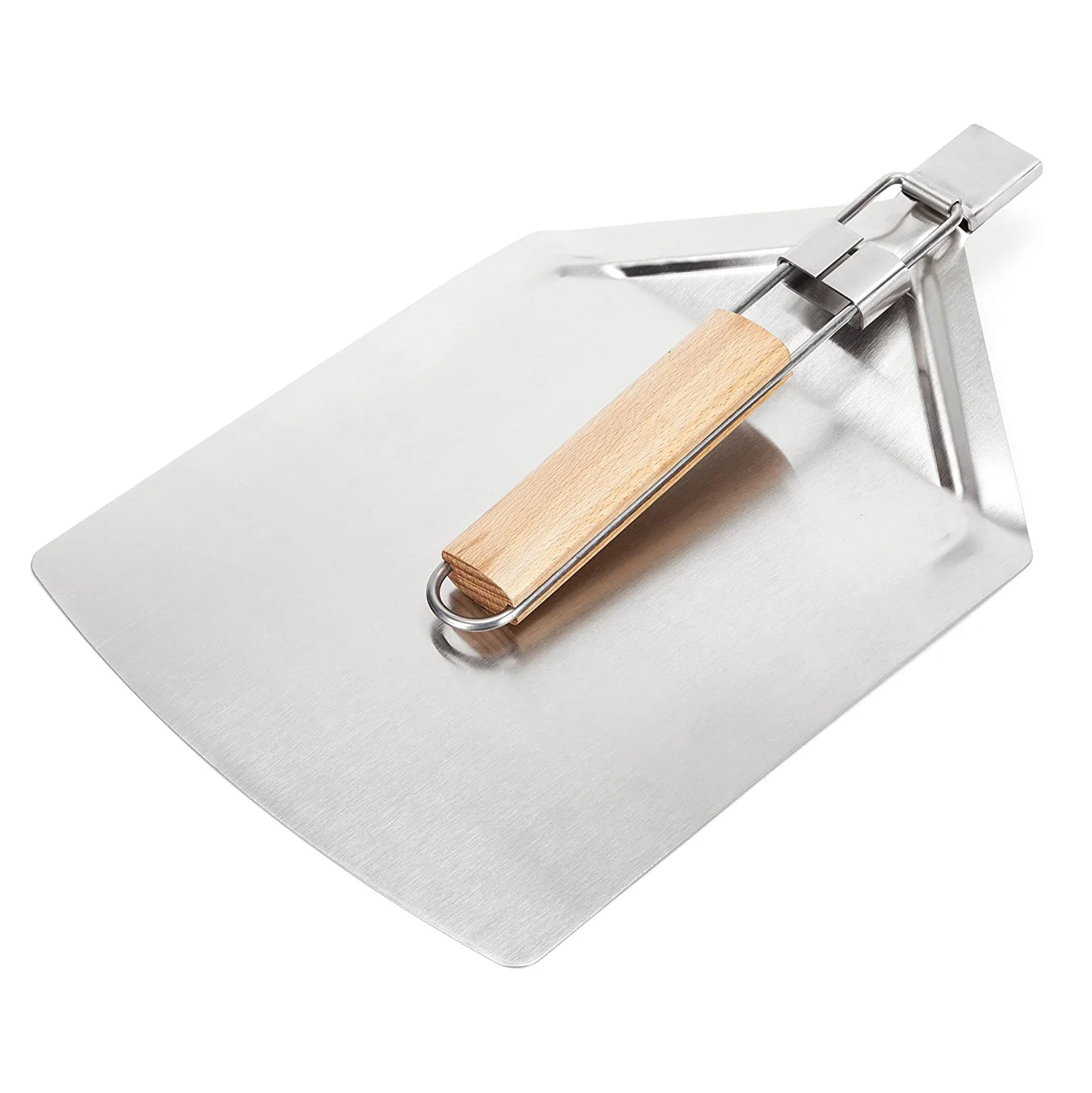 Stainless Steel Pizza Spatula With Folding Wooden Handle - Buy Pizza ...