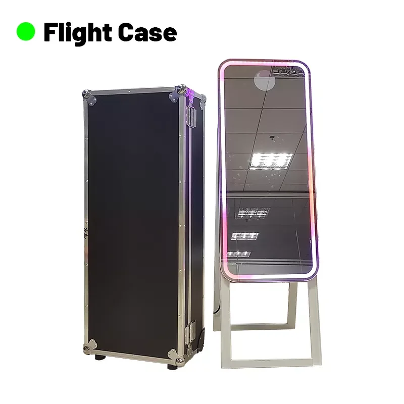 New Design Standing Mirror Photo Booth Kiosk With Camera Printer Box ...