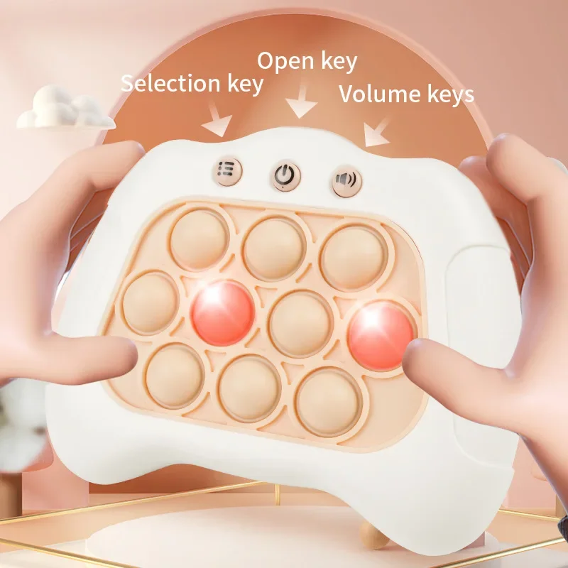 2025 New Quick Pop Light up Console Game Fast Push It Fidget Toy Quick ...