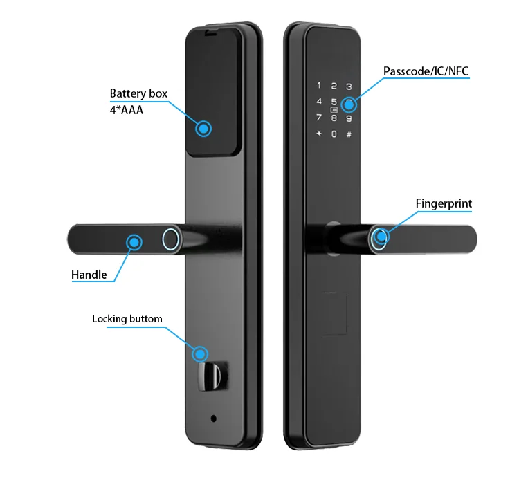 Factory Price Ttlock App Bluetooth Biometric Digital Keyless Lock For ...