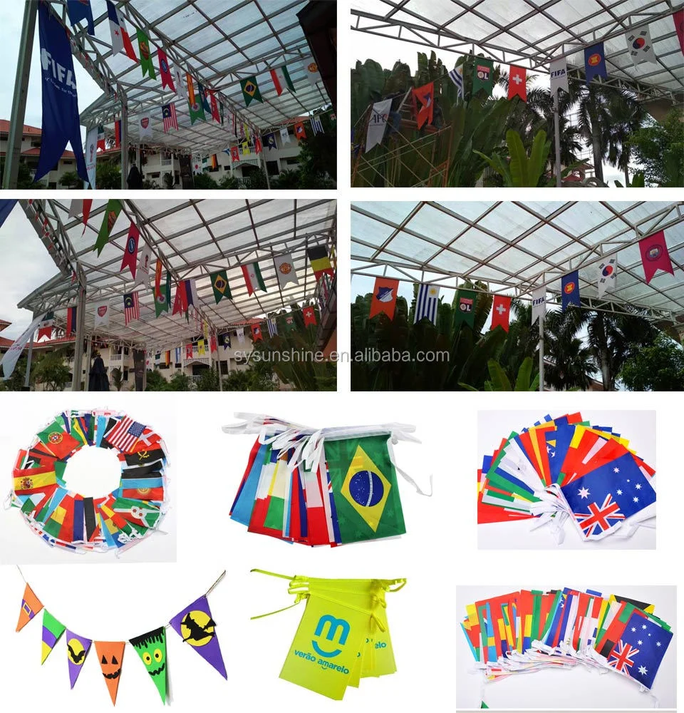 Colorful Printed Polyester Bunting - Custom Flags & Banners
