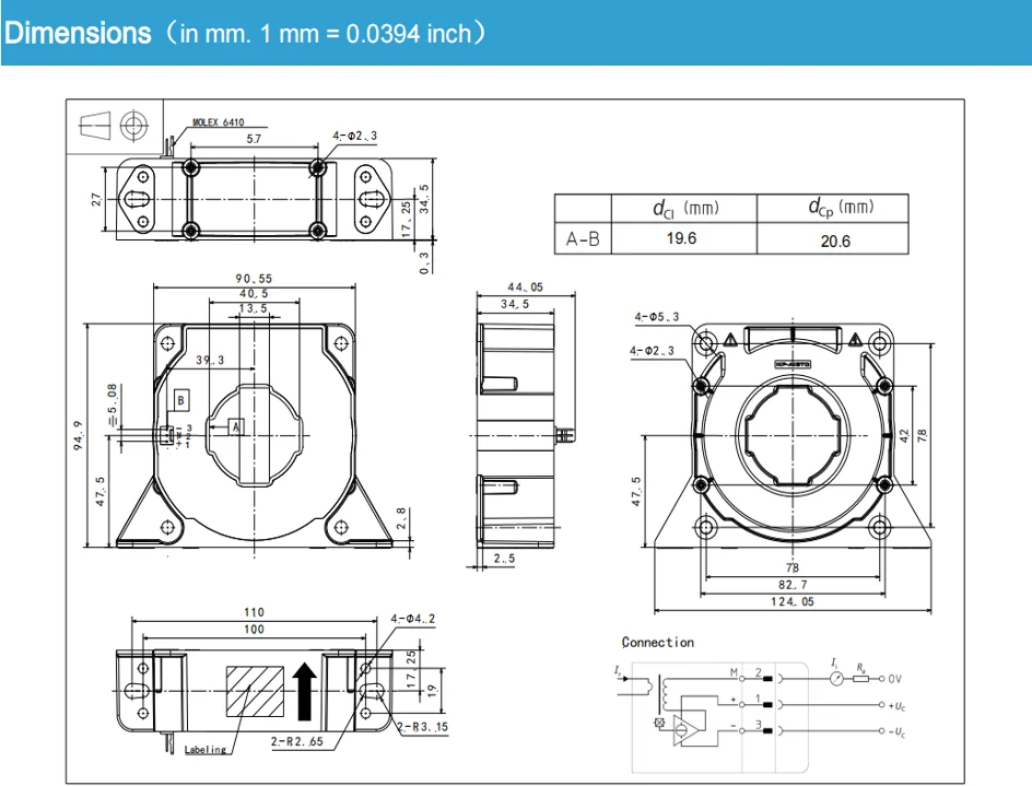 Cm4a H06 Series High Current 5 Years Warranty High Accuracy Hall Effect ...