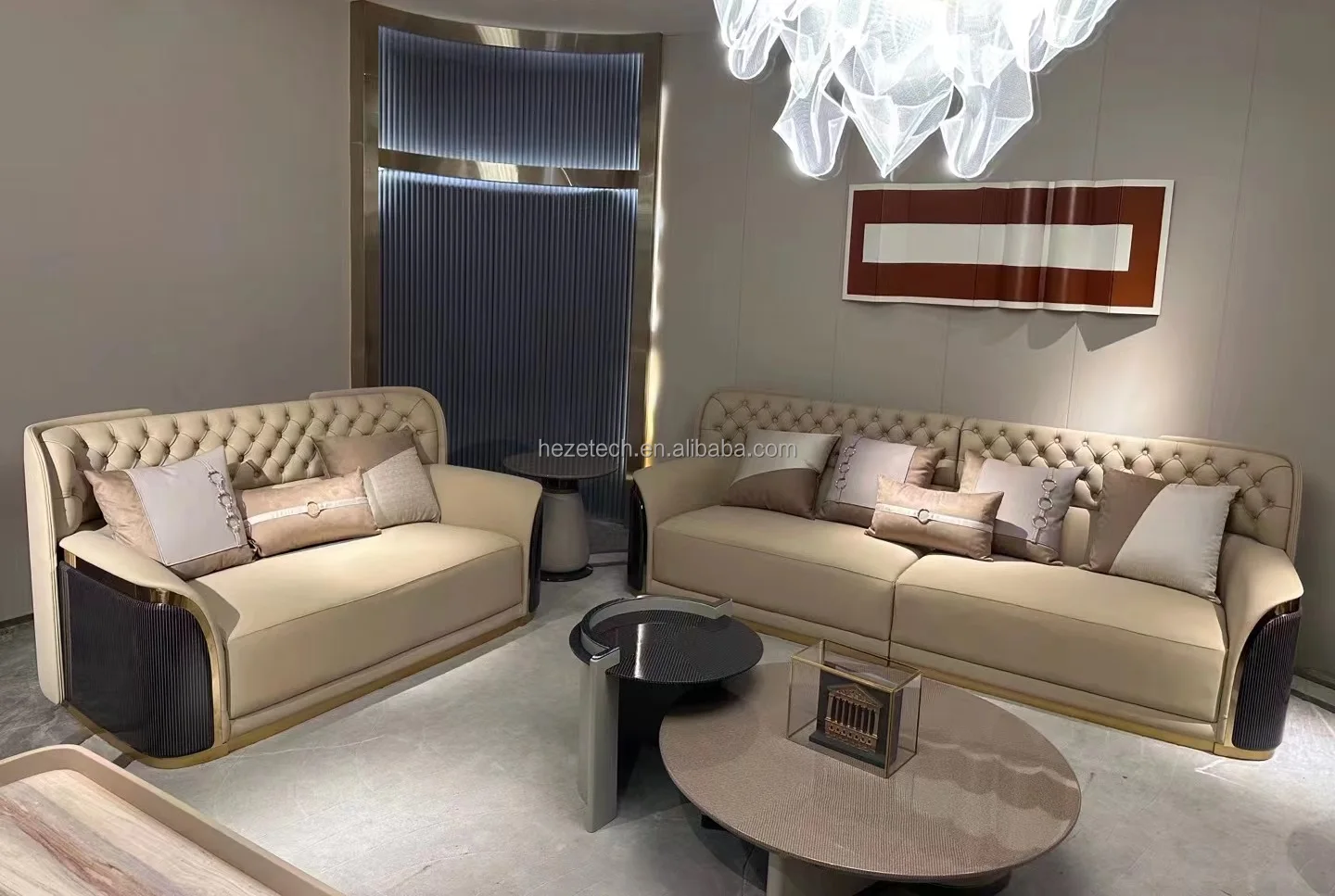 Luxury Classic 3 Seater Hotel Lobby Sofa Set Living Room New Design ...