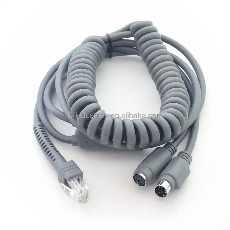 Male Rj45 To Db9 Female Rs232 Barcode Scanner Cable For Zebra Symbol ...