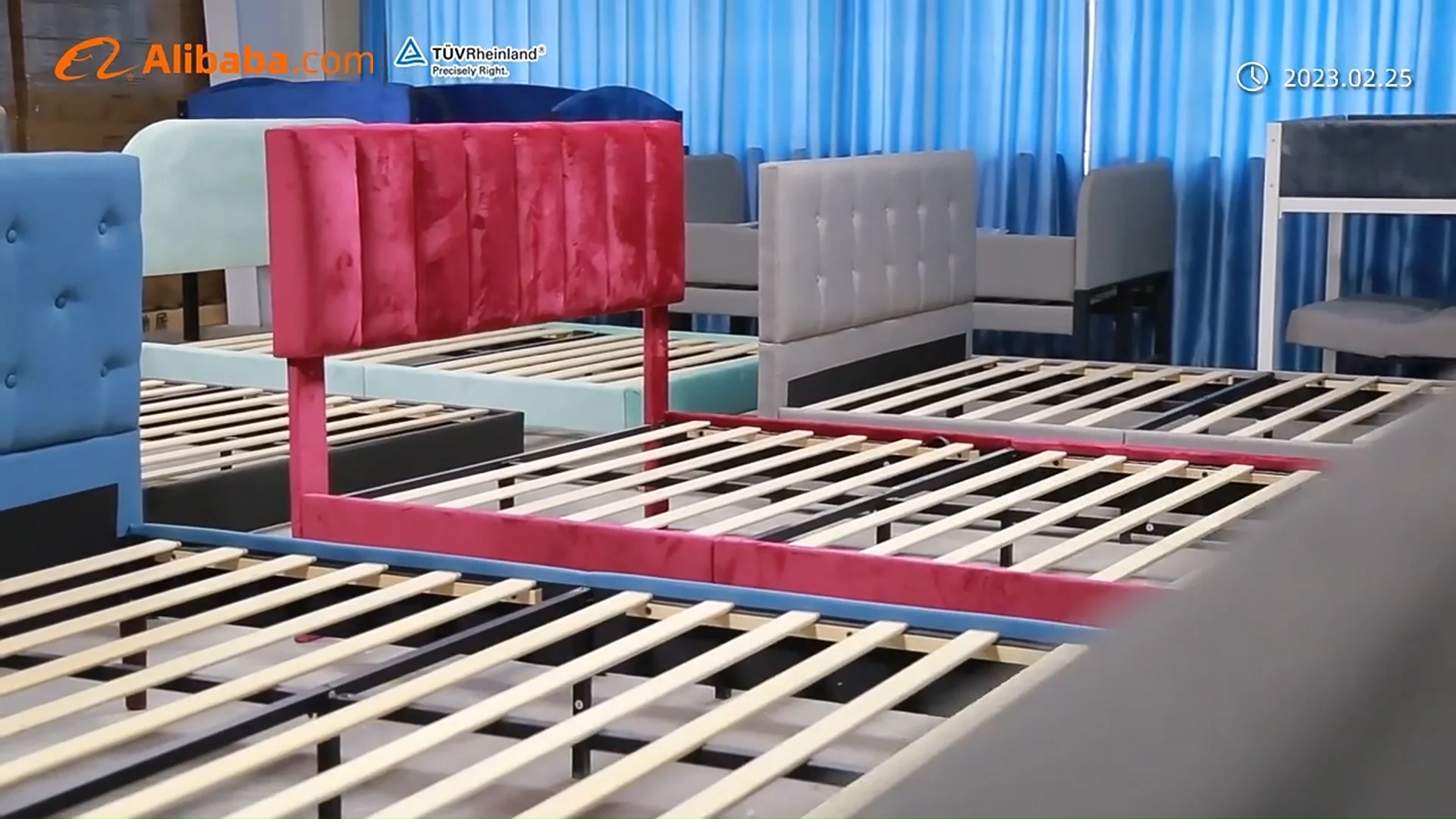 Kainice Twin Storage Up-holstered Beds Single Double Luxury Lit Complet ...