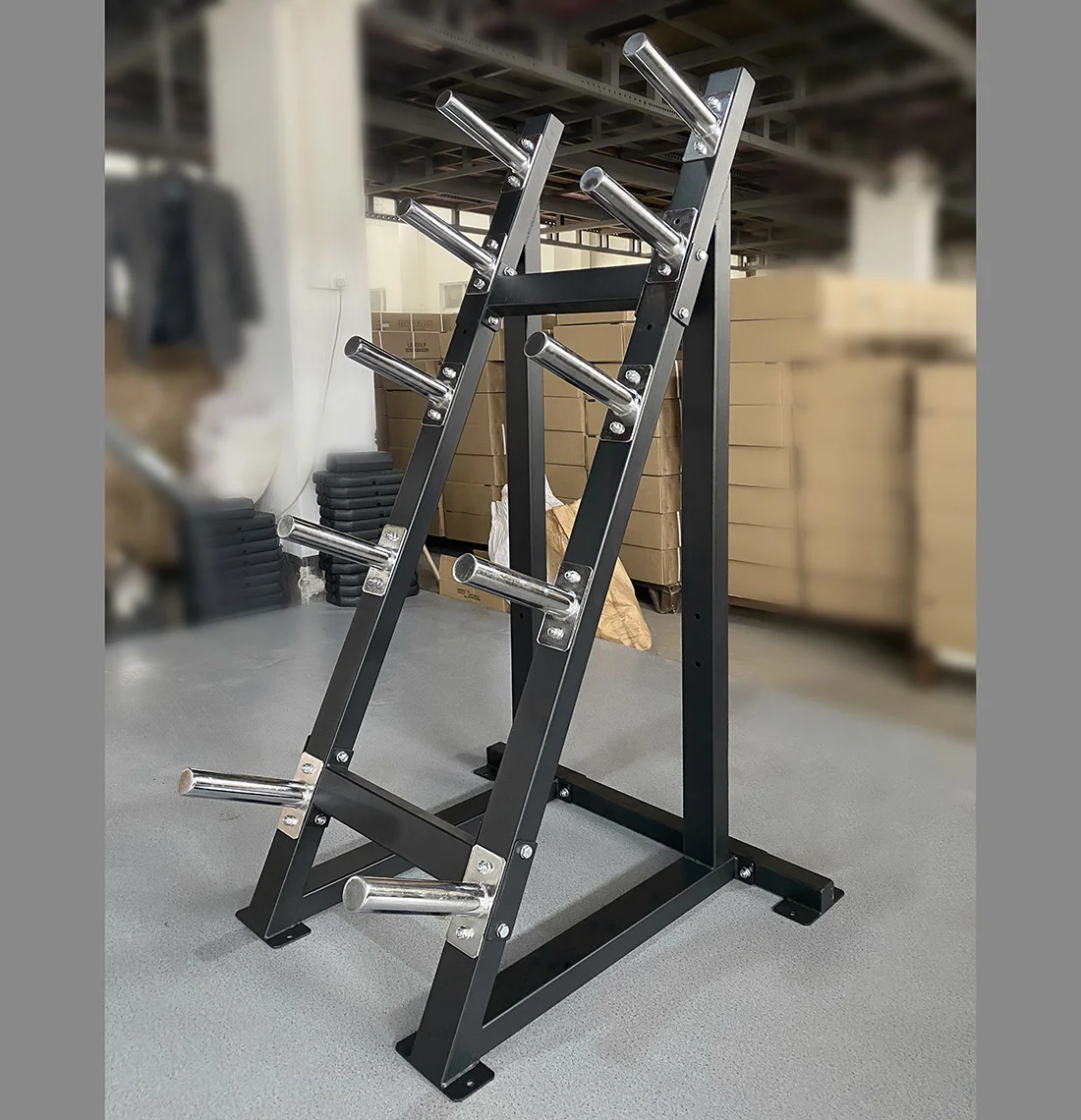 SMARTFIT Fitness Gym High Capacity Vertical Bumper Weight Plate Rack ...