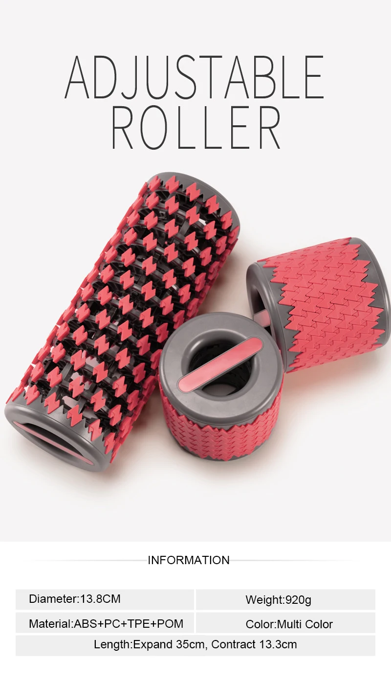 Mkas Custom Retractable Leg Fascia Back Column Yoga Massage Roller Collapsible Eva Massage Yoga ...
