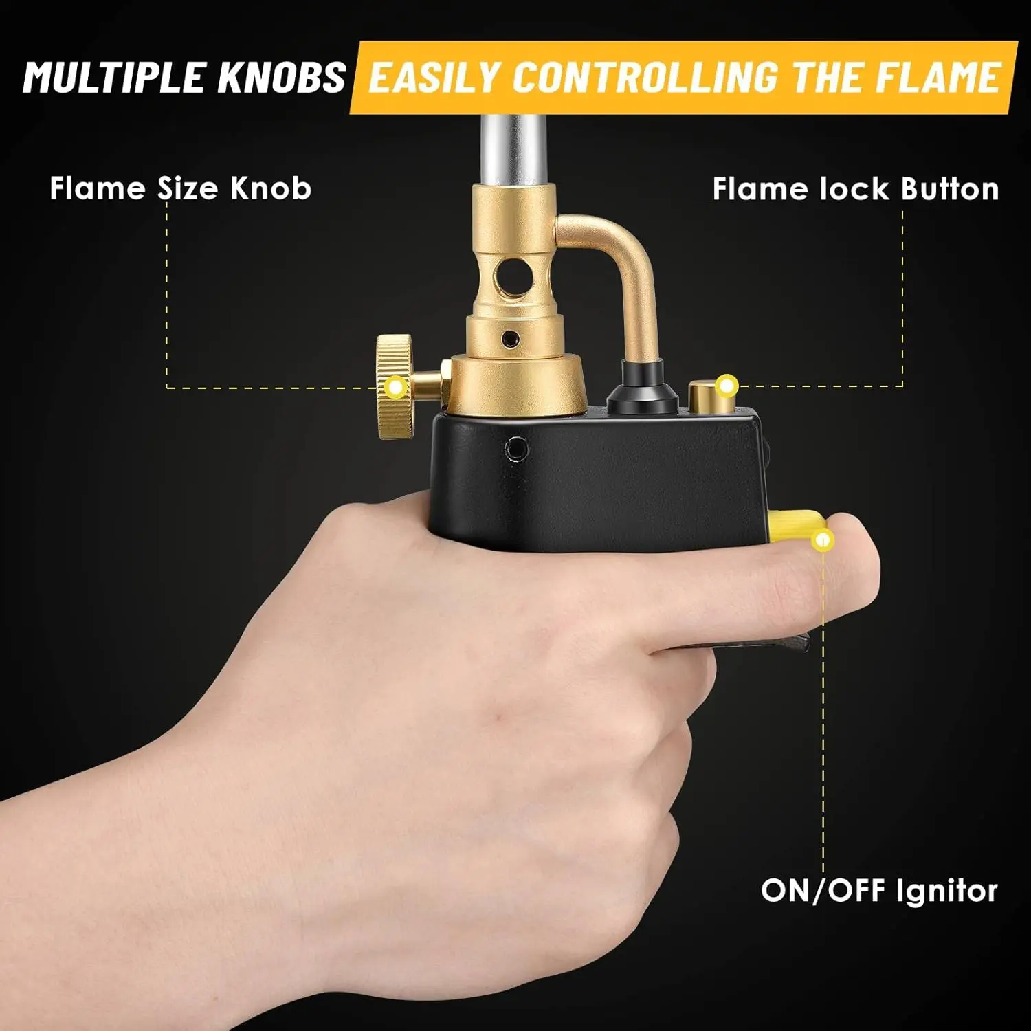 Propane Torch Head High Intensity MAPP Gas Torch Kit MAP Pro Trigger ...