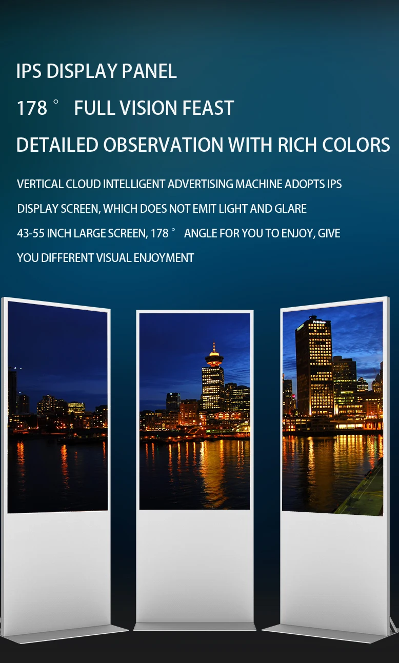 Floor Stand Digital Signage And Displays Android Wifi Ips Touch Screen ...