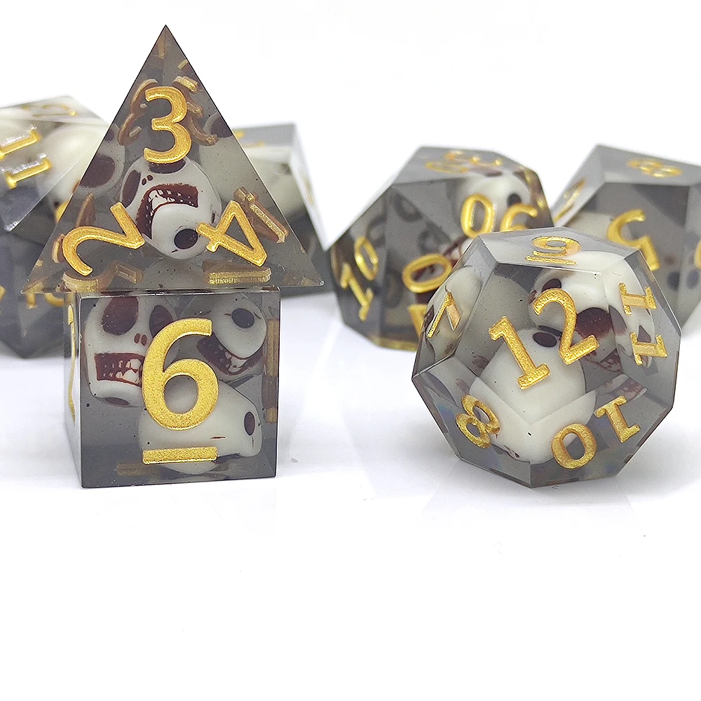 Hot Sale Customized Rpg Dnd Resin Sharp Edge Moving Dragon Eye Dice ...