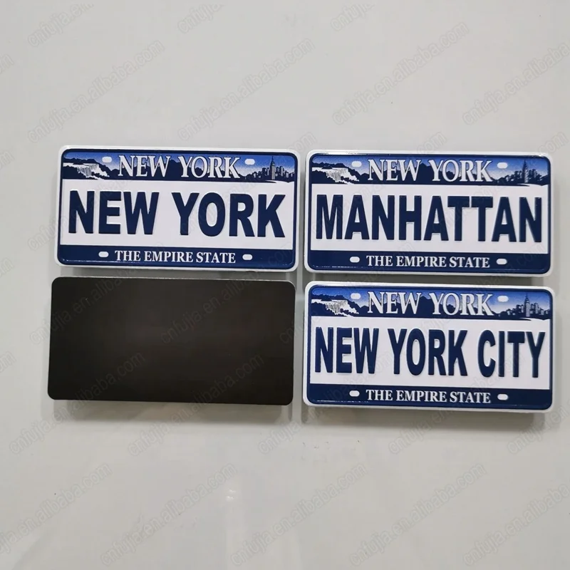 Custom 3D Embossed Metal Fridge Magnets - New York Souvenirs