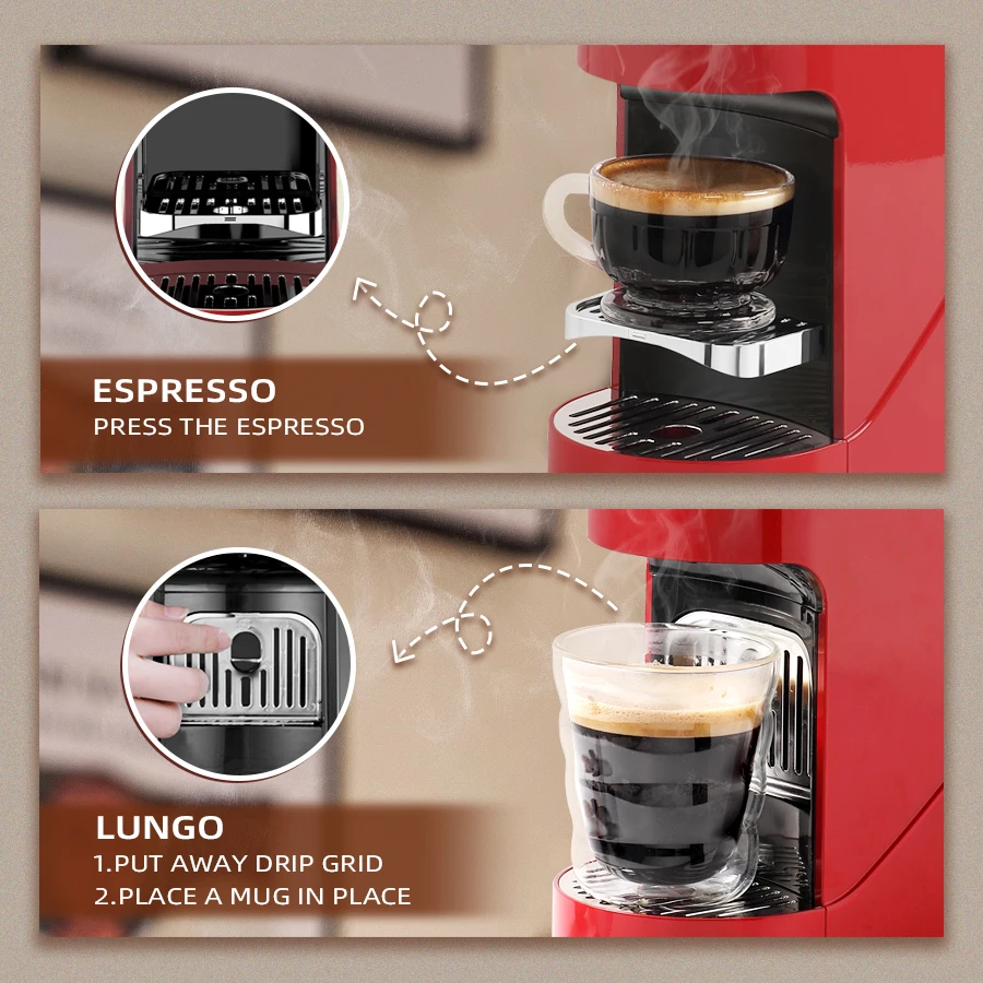 Capsule Coffee Machine 20 Bar Pump Italian Coffee Maker for Nespresso