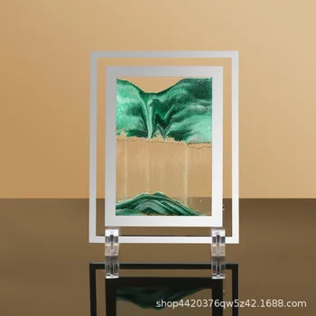 10inch 3d Moving Sand Painting Creative Hour Glass Liquid Art Quicksand ...