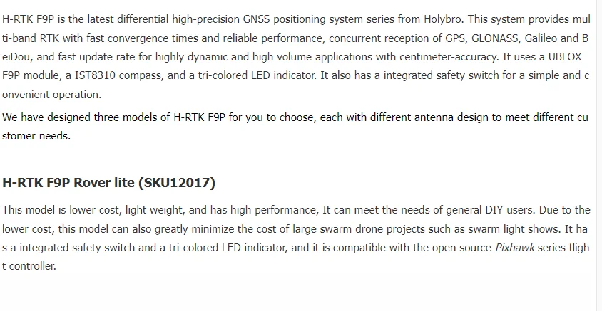 Holybro H-rtk F9p Helical Gps Module Base Station For Pixhawk Flight ...