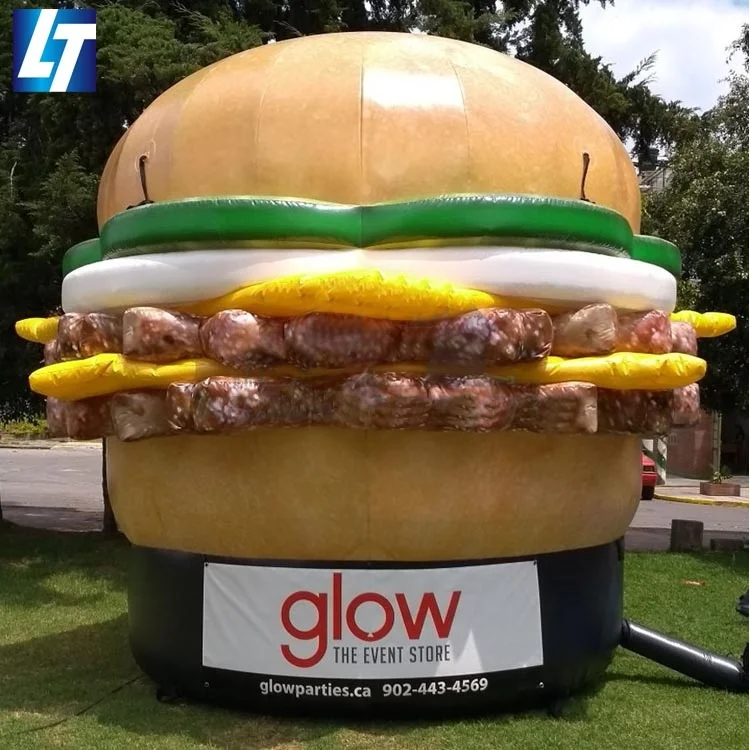 Giant Led Light Fast Food Inflatable Hamburger For Advertising - Buy ...