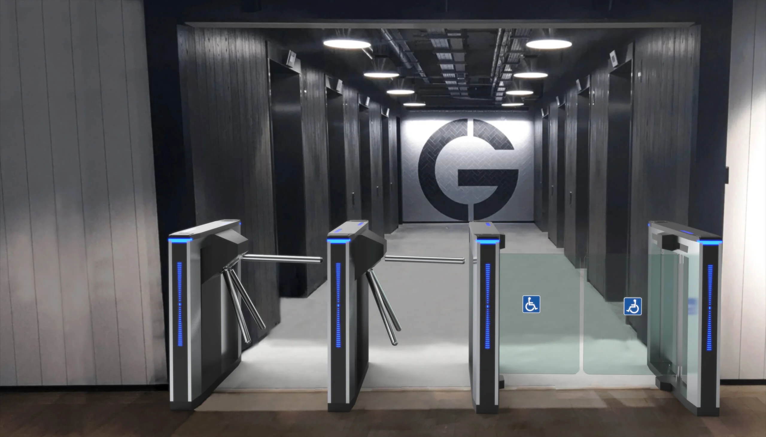 High Security Access Control Facial Recognition Pedestrian Tripod