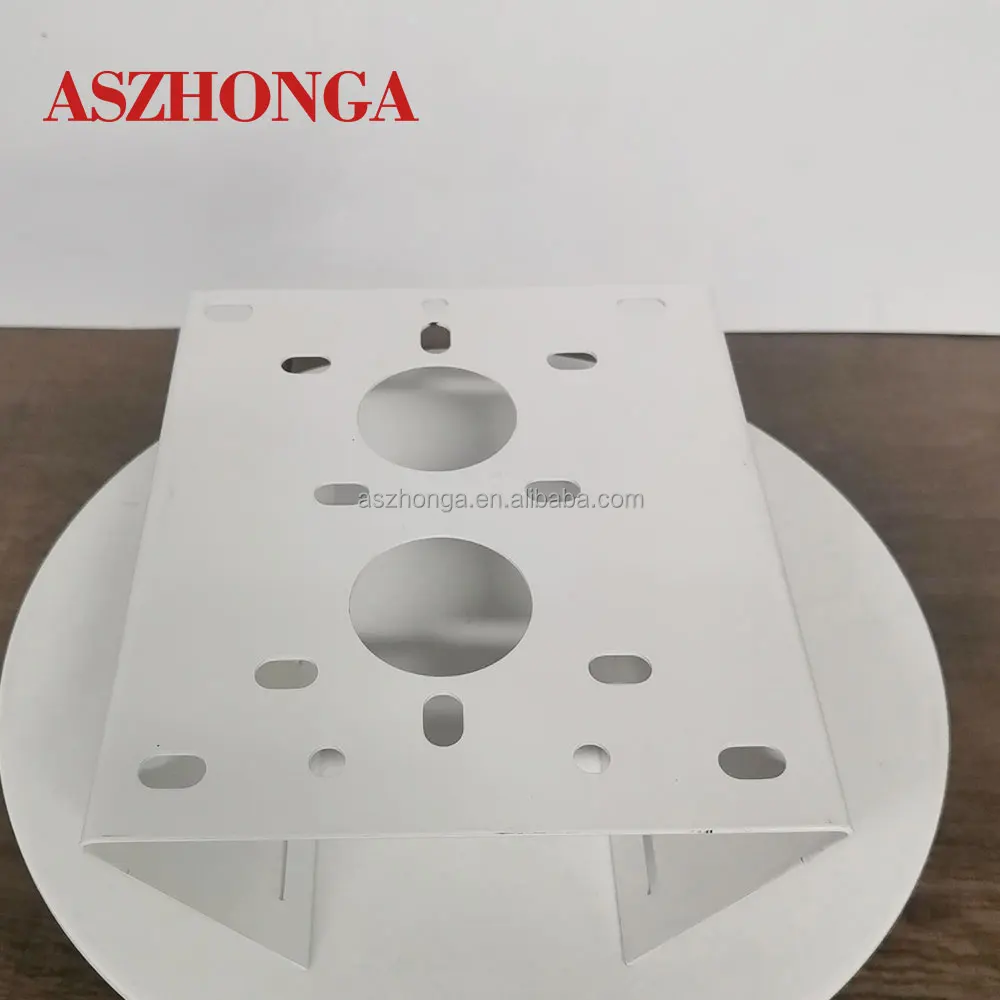 Aszhonga Metal Pole/column Mount Loop Bracket 20cm Ptz Corner For 4.5/7 ...
