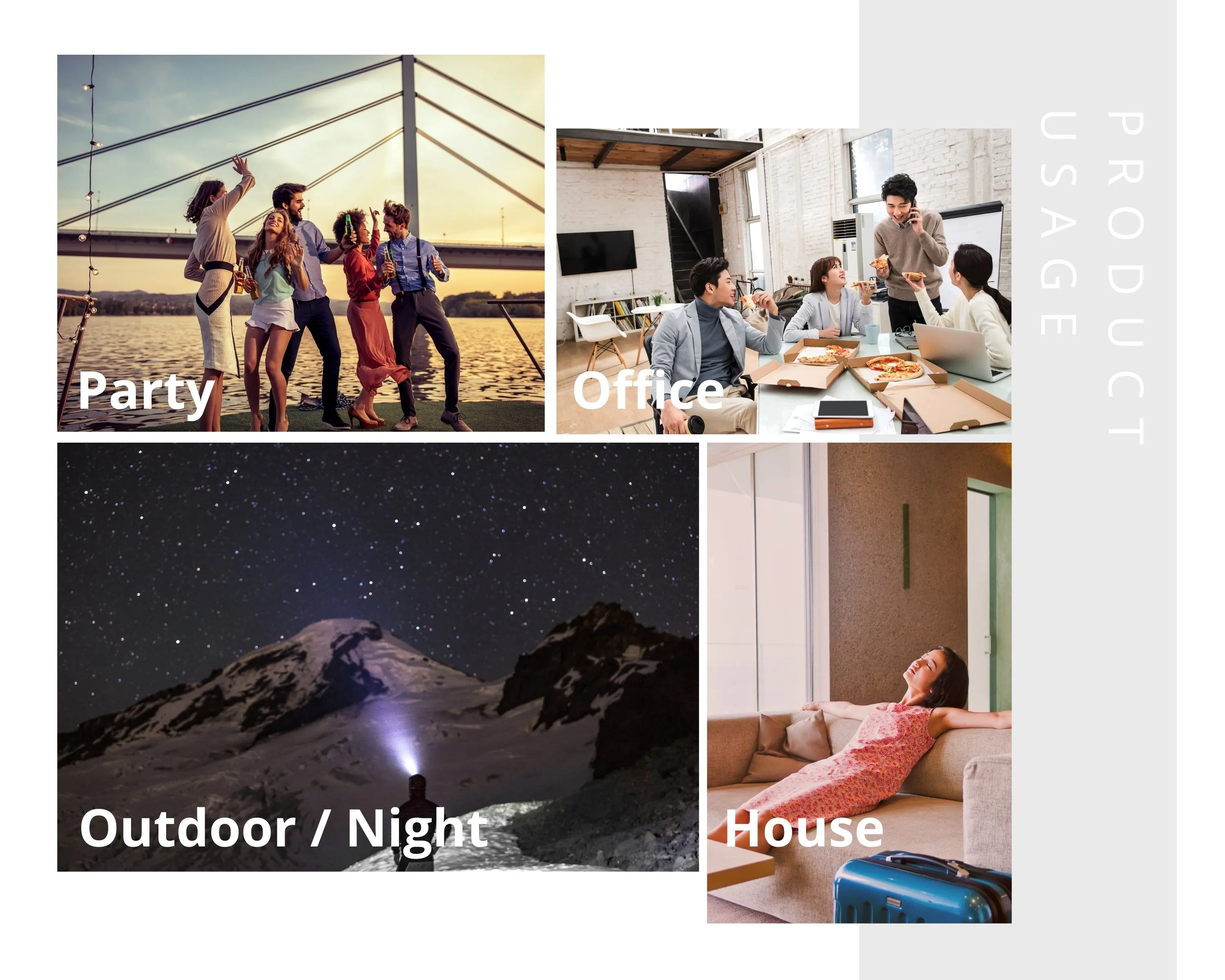 KTF-1650 Night Sound Flashlight Lamp - Portable & Renewable