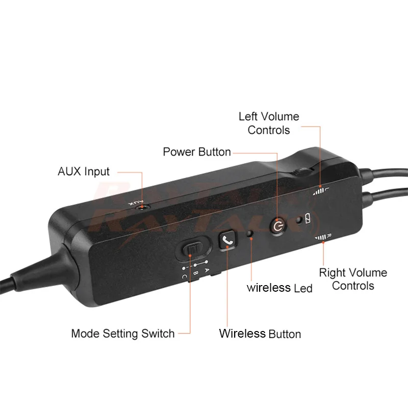 Anr Premium Pilot Aviation Bule Tooth Headset With Flexible Electret ...