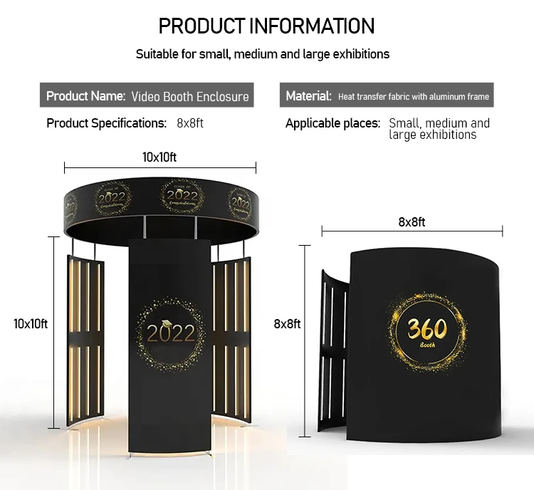 Custom Straight Portable Full Color Tension Fabric Module Frame ...