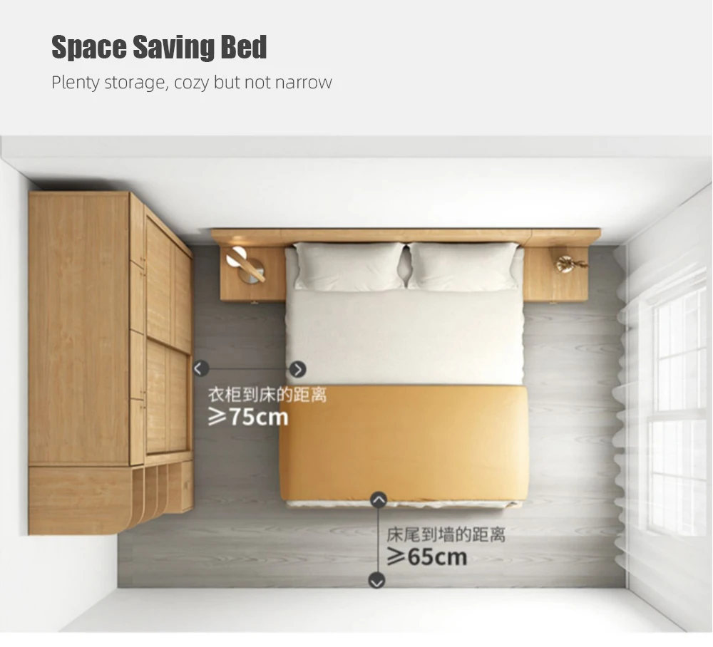 GCON Low Loft Tatami Bed - Japanese Wooden Bed with Storage, Eco ...