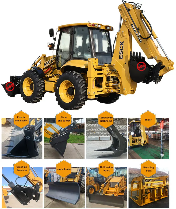 Mini Small Tractor Articulated Towable Backhoe Loader,Excavator Loader ...
