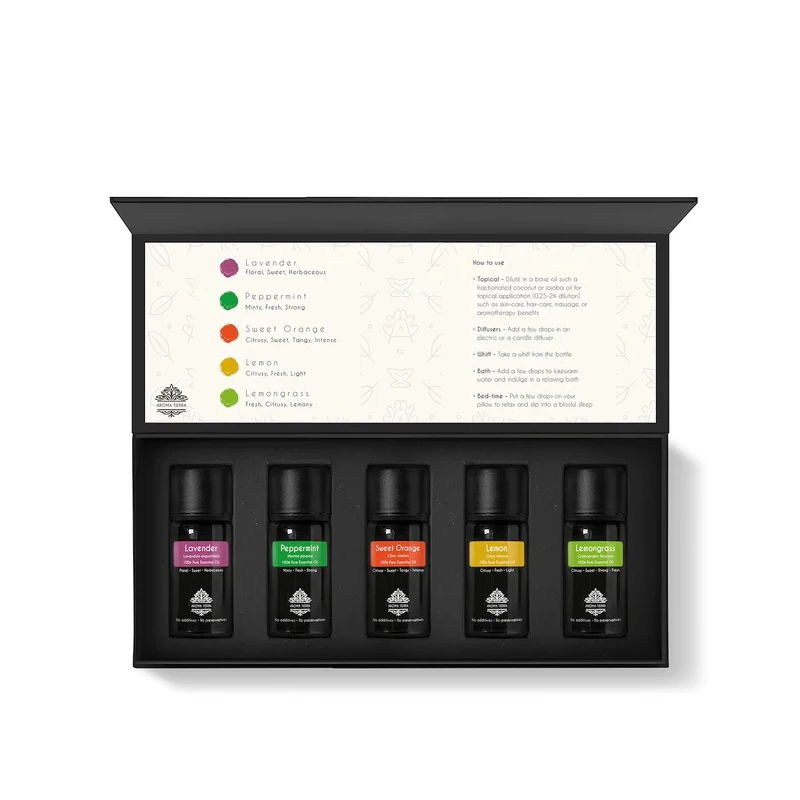 Custom Empty Essential Oil Packaging Box Organic Luxury Roll on Bottle ...