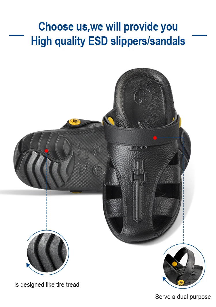 Unisex ESD Sandals - Antistatic Safety Shoes for Cleanrooms
