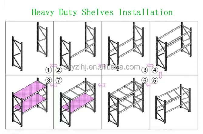 200kg/layer Boltless Steel Racking Industrial Pallet Rack Adjustable ...