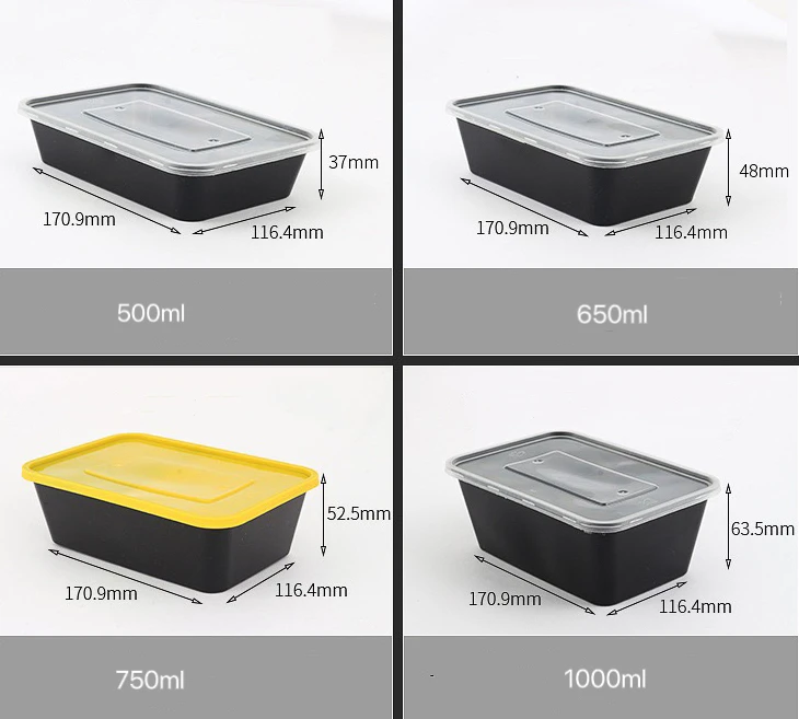 Eco-friendly Microwave Oven Safe Leak Proof Take Out Rectangular ...