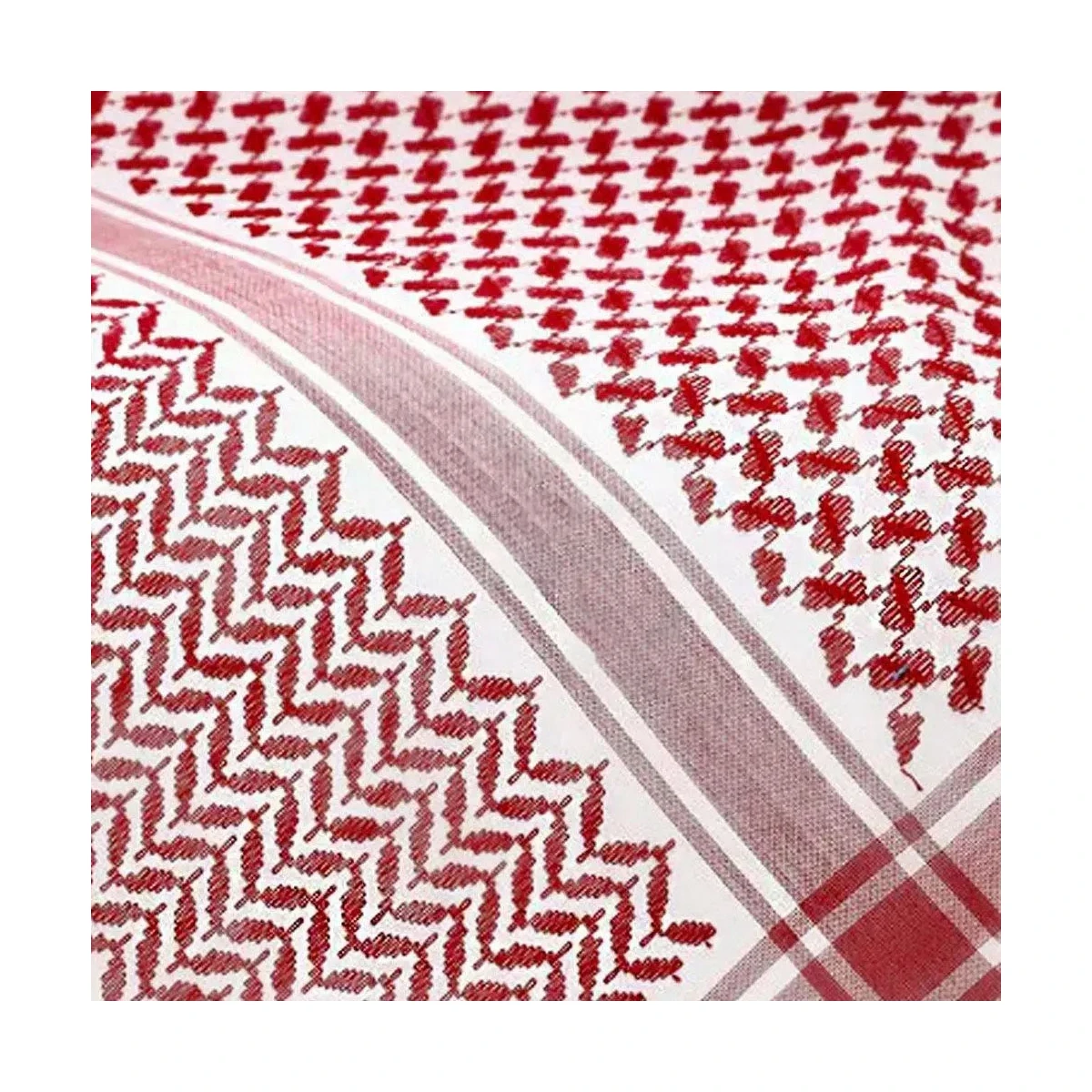 High Quality Red Shemagh Jacquard Head Scarf Cotton Arab Muslim Men ...