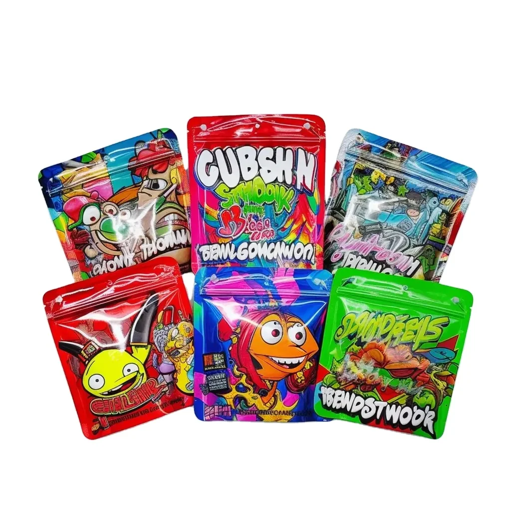 Colorful Packaging Customised Printed Resistant Ziplock 3.5g 7g 14g 28g ...