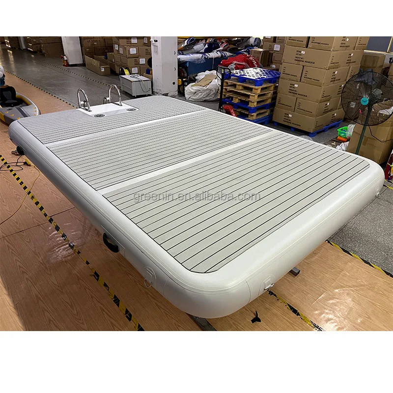 GREEN Inflatable Dock Deck - Floating Platform Float Dock