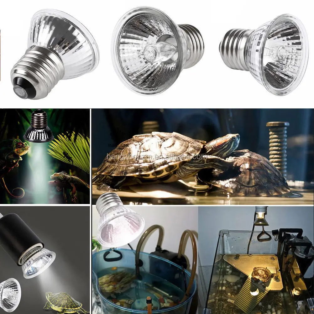 25W 50W 75W Sun UV Halogen Heating Lamp Bulb UVA UVB 3.0 Reptile Full ...