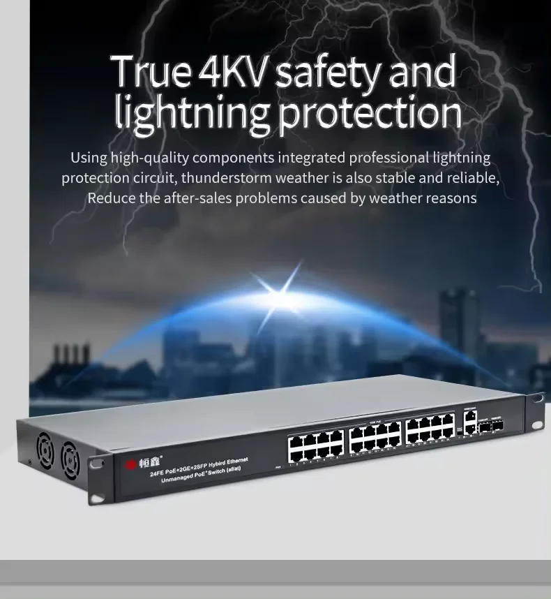 Industrial Gigabit Standard Poe Switch 24 Port 10/100/1000mps Port ...