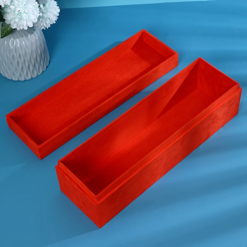 Wholesale Red Leather Velvet Sample Display Box Customizable ...