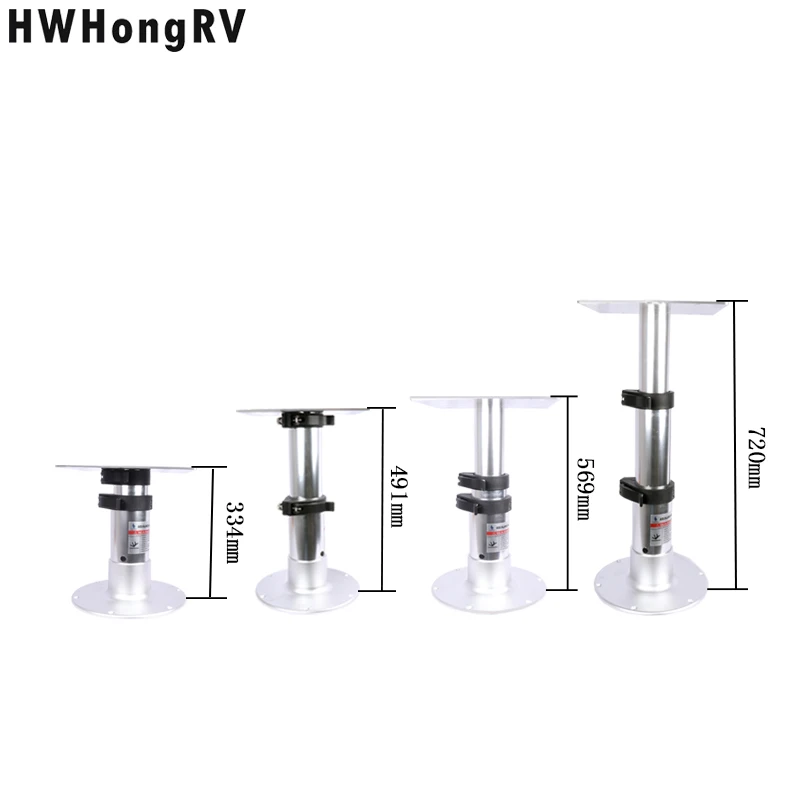 Adjustable Marine Table Base - Pneumatic 3-Stage Pedestal for RV, Boat ...