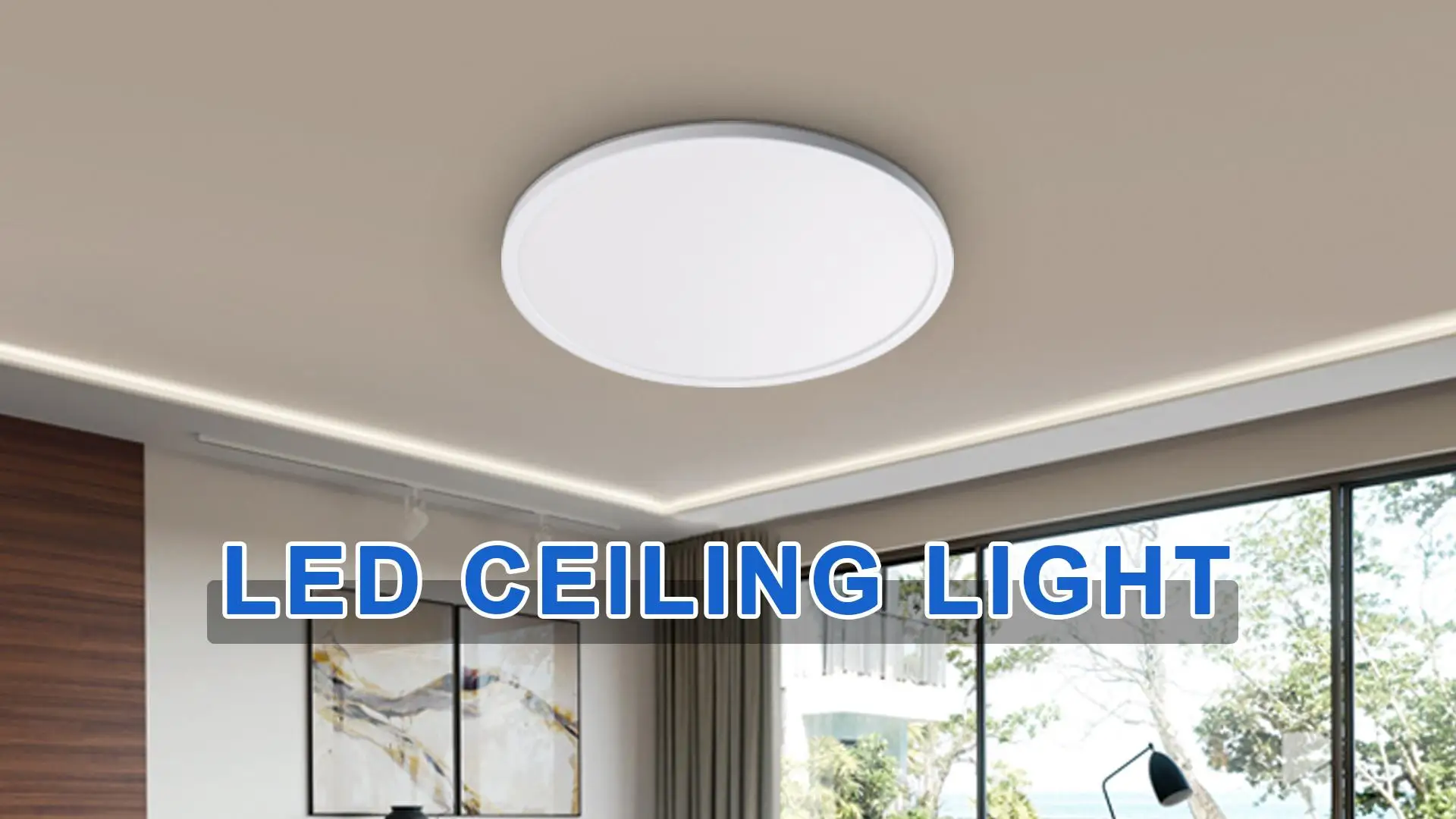 Led Ceiling Light Ultra Slim Dimmer Ip20 18w Surface Mounted Indoor Use ...