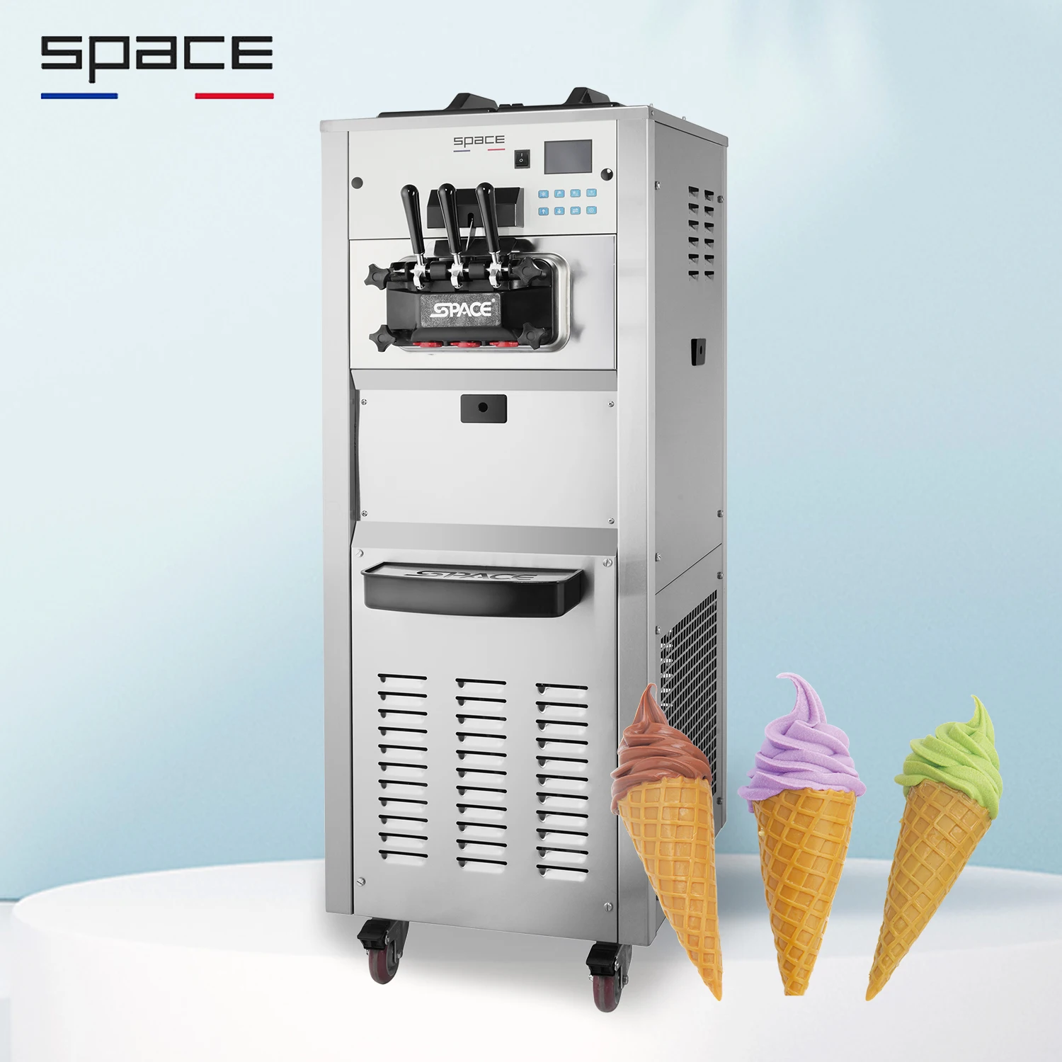 Hot Sale Ice Cream Maker Mix Soft Serve 3 Nozzles Ice Cream Machine ...