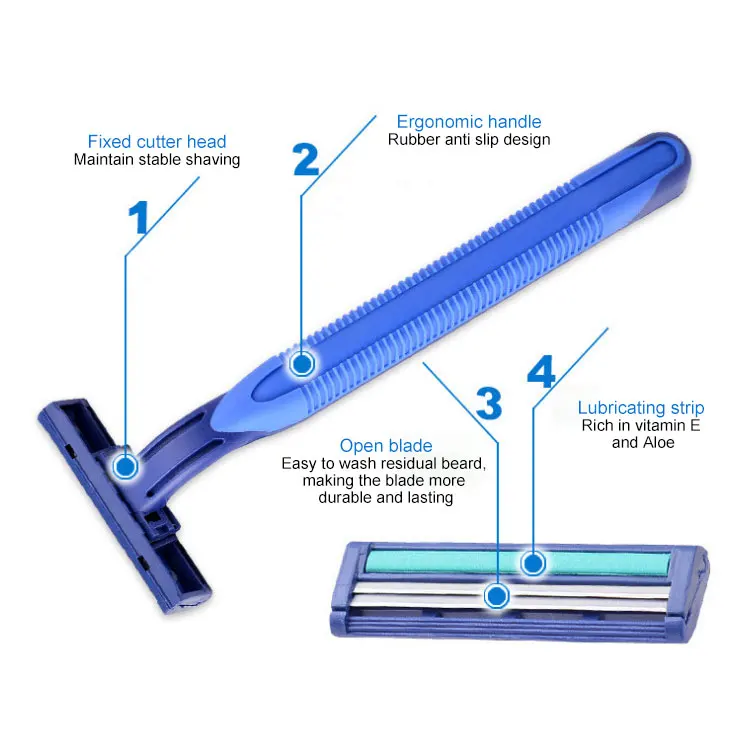 Manual Disposable Razors With Three Layers Of Blades Shaving Razor ...