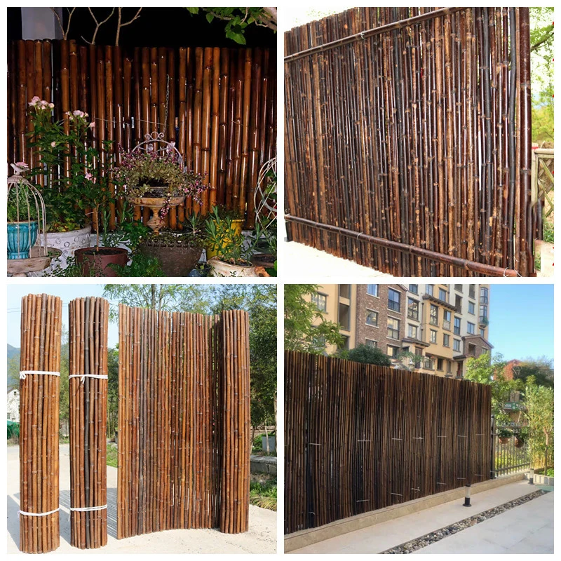 Garden Natural Black Chocolate Rolled Bamboo Fence Manufacturer - Buy ...