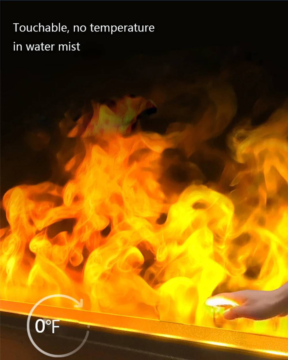 Modern 3d Flame Water Vapor Fireplace Humidifier High-power 3 Years ...