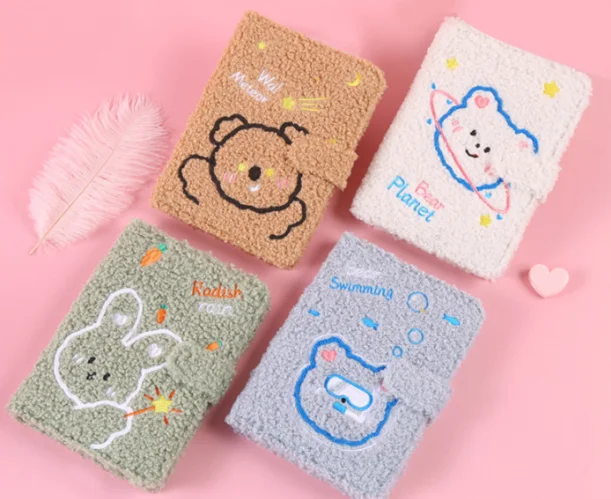 Shop Our Hot Sale Kawaii Rabbit Animal Plush Fluffy Notebooks