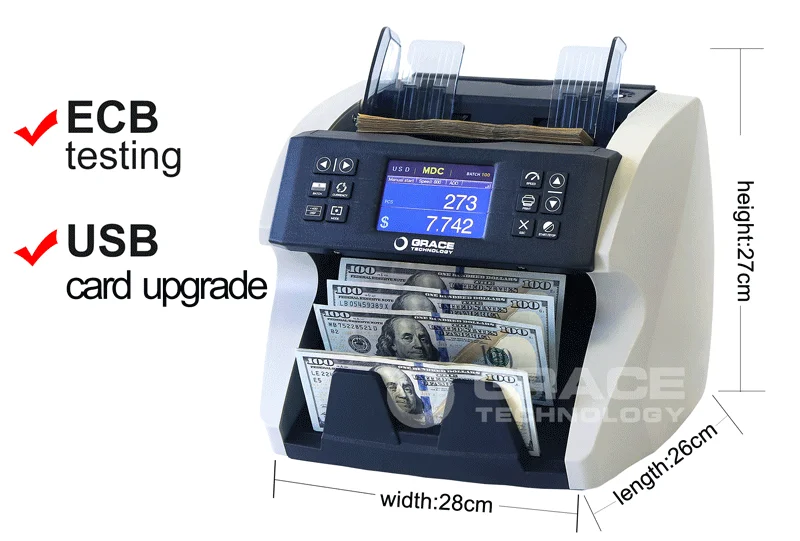 Top Loading Dual Cis Custom Money Counter Machine Bill Counte Mix Note ...