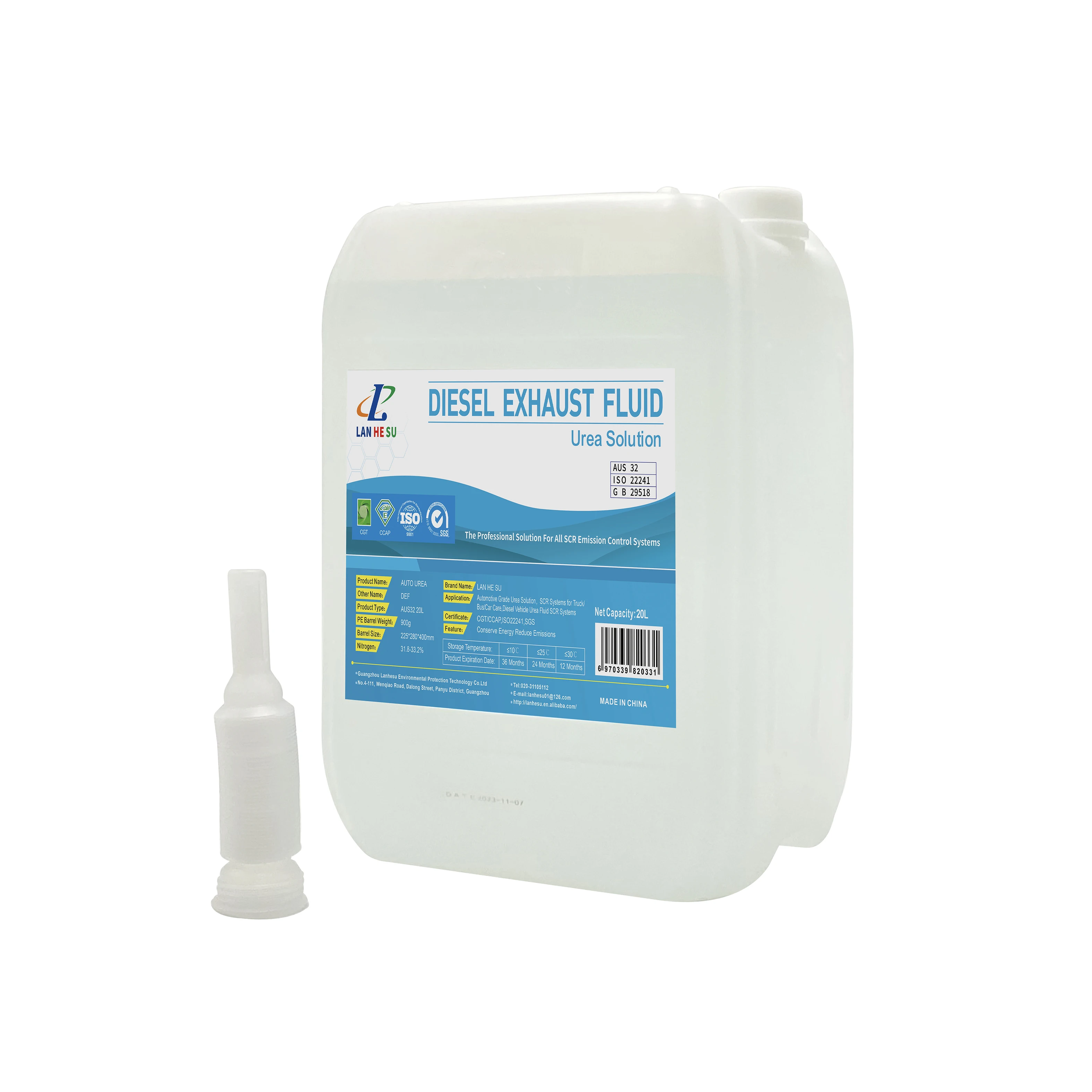 Is022241 International Standard Aus32 Urea Solution 20l Diesel Vehicle Exhaust Fluid Scr Systems ...