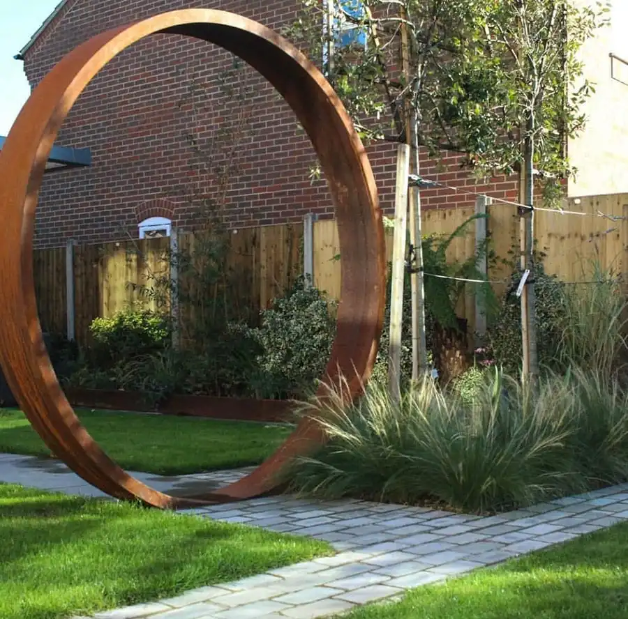 Unique Corten Steel Moon Gate - Modern Art Garden Decorative Metal Gate ...