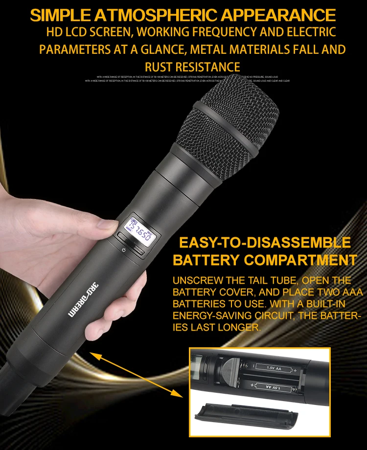 8 Channel Long-Distance Wireless Microphone True Diversity U-Segment ...