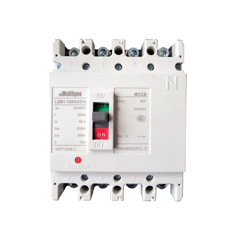 breakers electric circuit breaker mccb acb mccb LSM1-100H/4310 63A ...